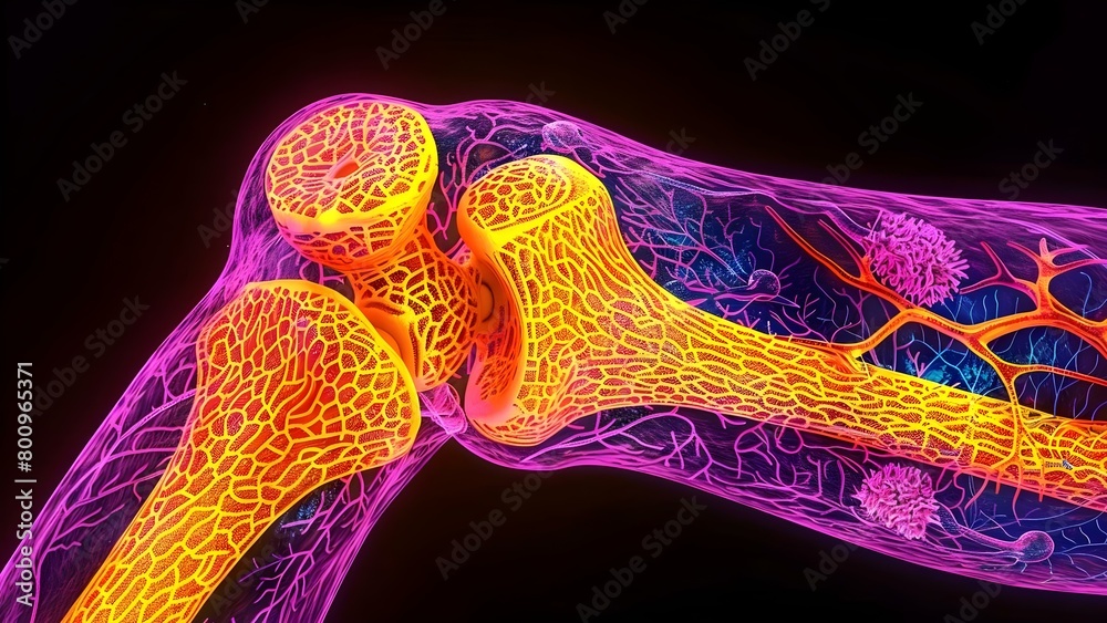 Detailed highquality image of human elbow joint anatomy for medical ...