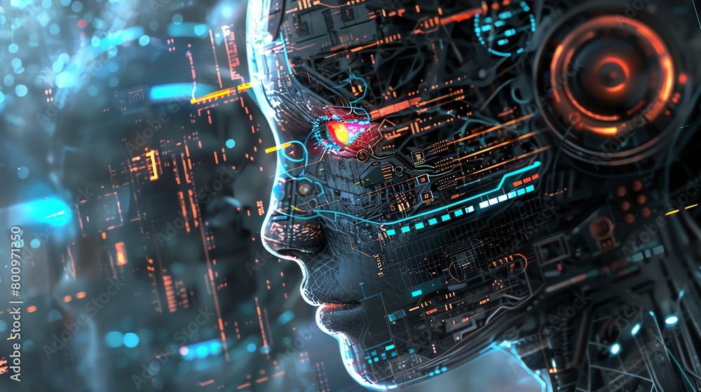 Immerse viewers in a futuristic world with a worms-eye view of robotic ...