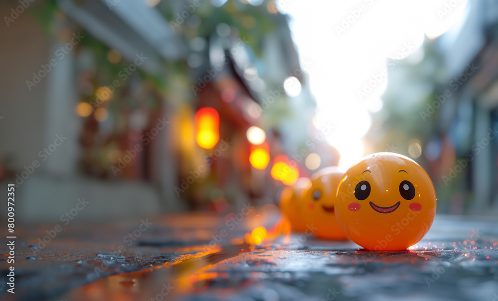 Chibi style: Adorable chibi-style mood faces in a row, with the ...