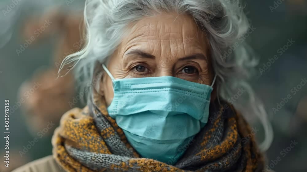 Resilience in Stillness: A Senior's Solace in Safety. Concept ...