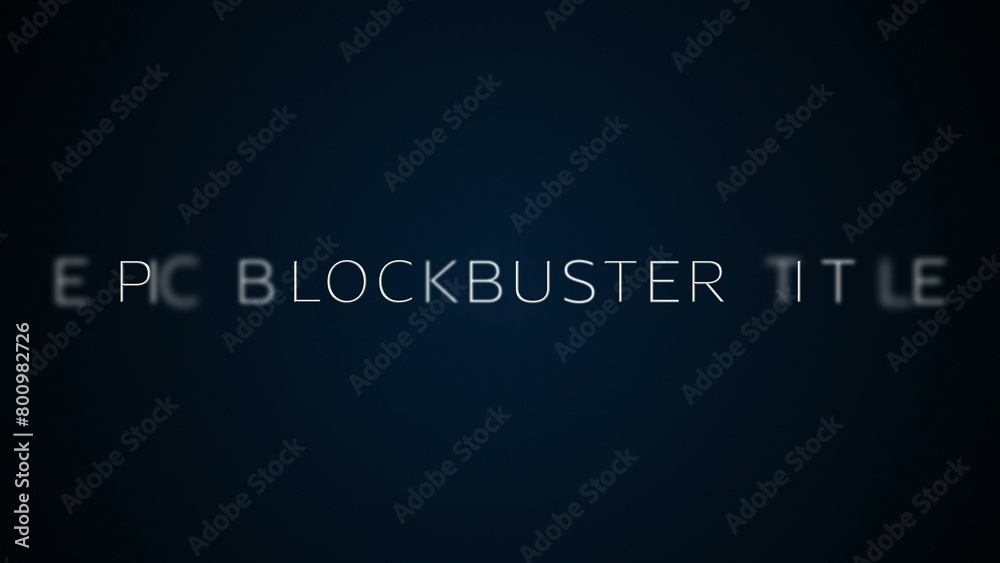 Cinematic Blockbuster Movie Trailer Title Intro Stock Template | Adobe ...