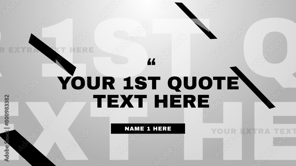 Clean Modern Quote Text Intro Stock Template | Adobe Stock