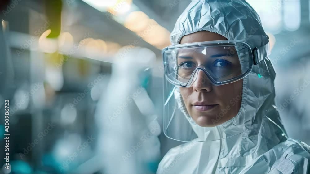 Vidéo Stock Safety First: Hazmat Expert Surveys Contamination Zone ...