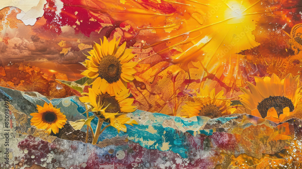 "Sun Celebration Mixed Media Collage", International Sun Day, the ...