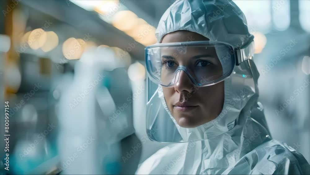 Safety First: Hazmat Expert Surveys Contamination Zone. Concept Hazmat ...