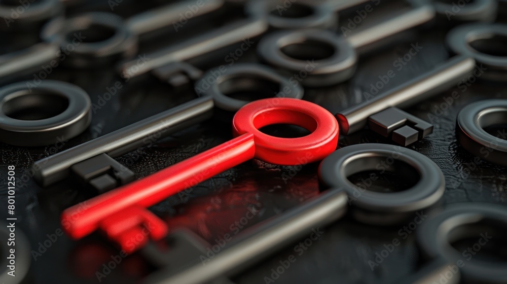 Red key on top of black Infinite keys, Metaphor of ideas, Solutions and ...