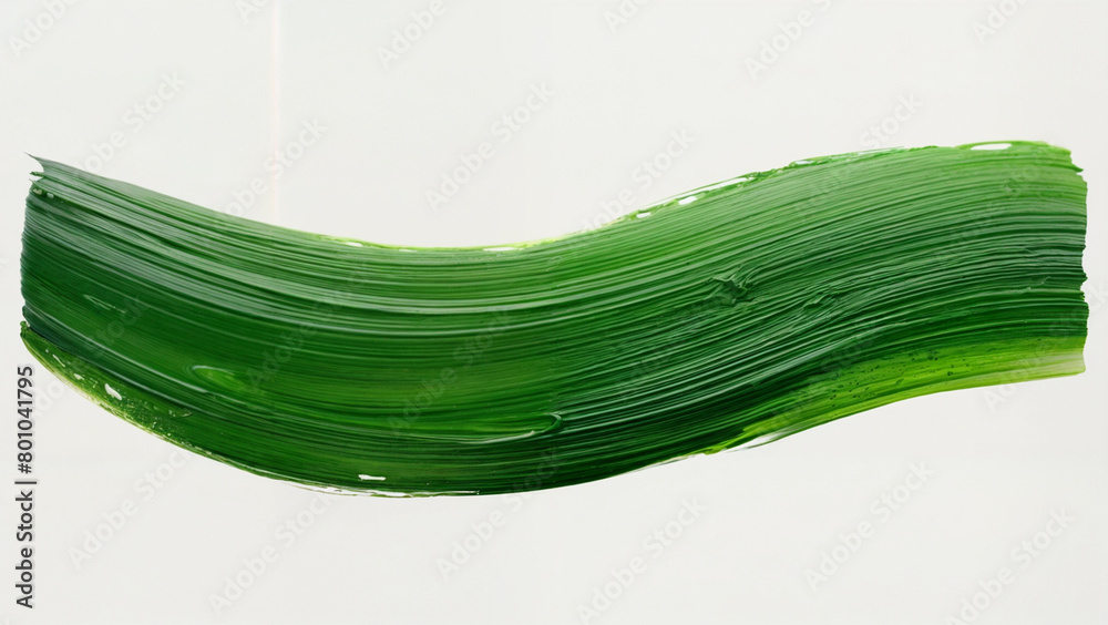 Green stroke of paint texture isolated on transparent background green ...