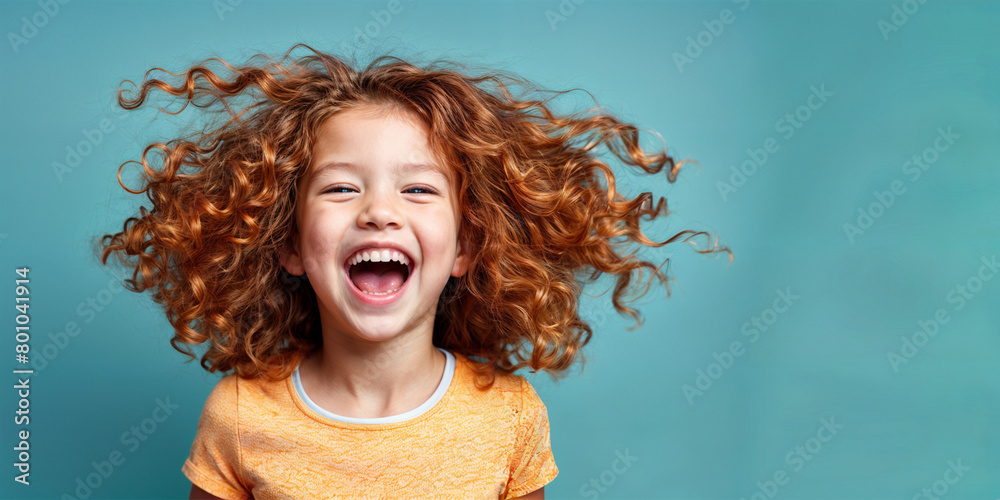 Cute young child Little girl smiles. Emotion and child development ...