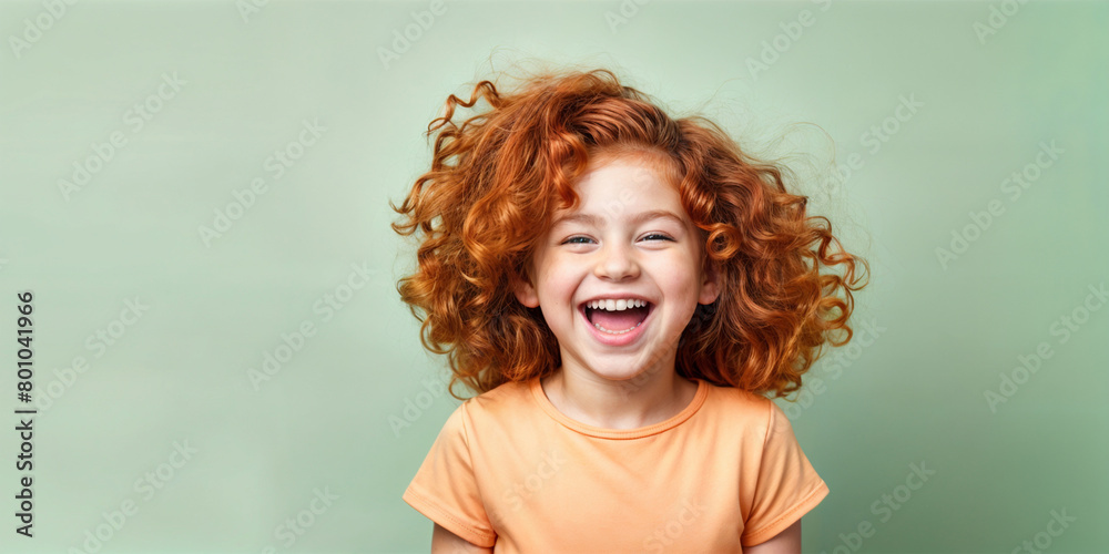 Cute young child Little girl smiles. Emotion and child development ...