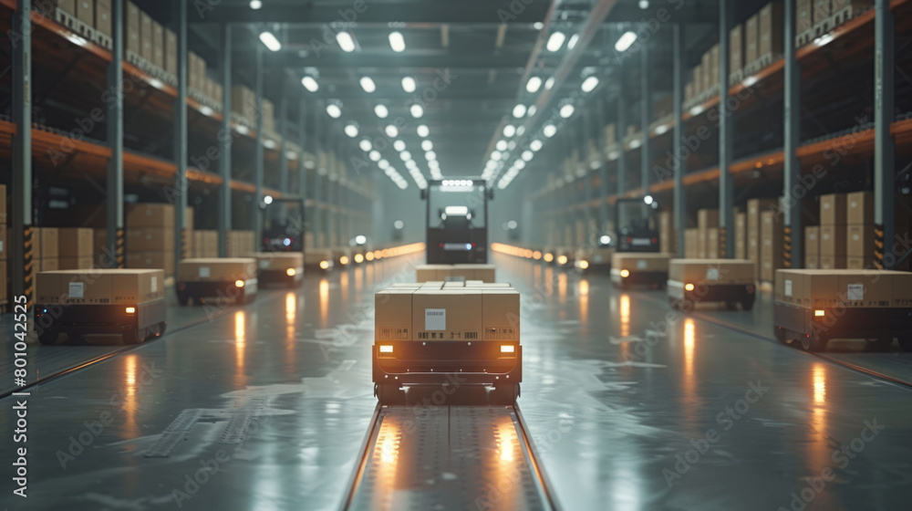 Efficient sorting of boxes in a modern warehouse using Automated Guided ...