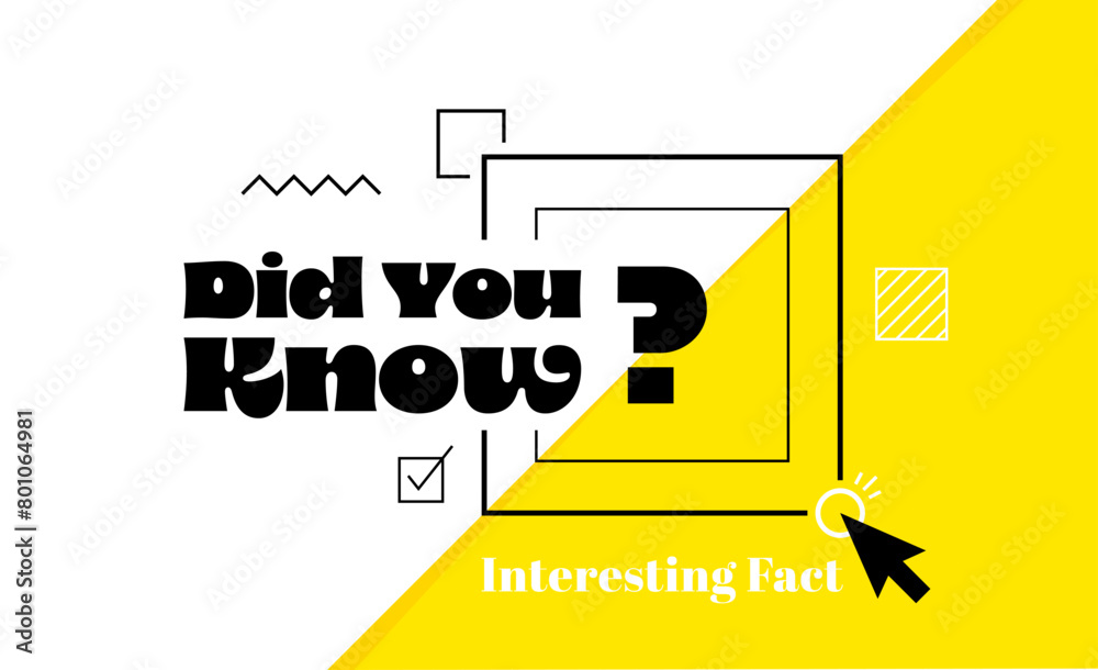 Did You Know banner design with question mark and arrow to find out ...