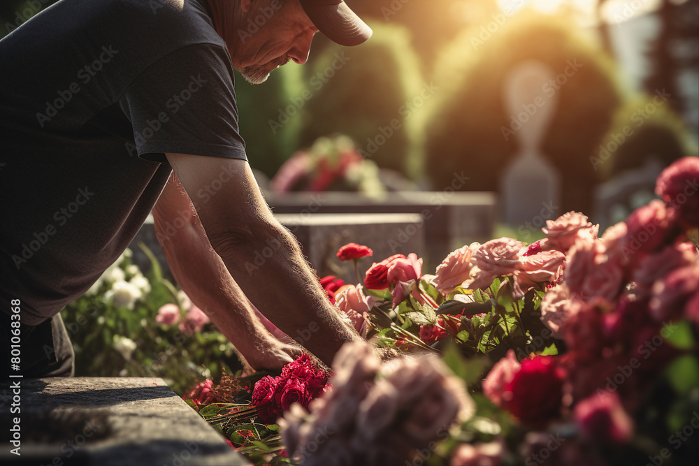Sad bury ceremony at old cemetery church funeral farewell rest in peace ...