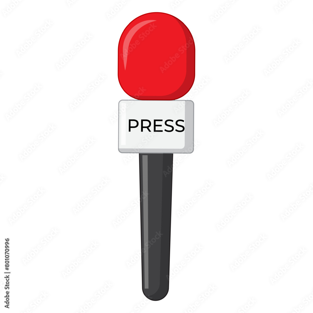 Vector illustration of press mic on transparent background Stock Vector ...