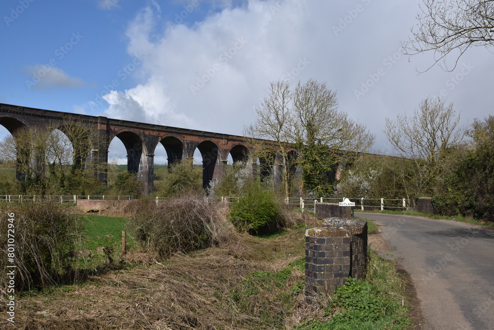 the arches of the harringworth viaduct (or welland viaduct) one of the ...