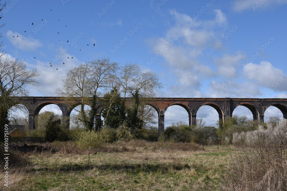the arches of the harringworth viaduct (or welland viaduct) one of the ...