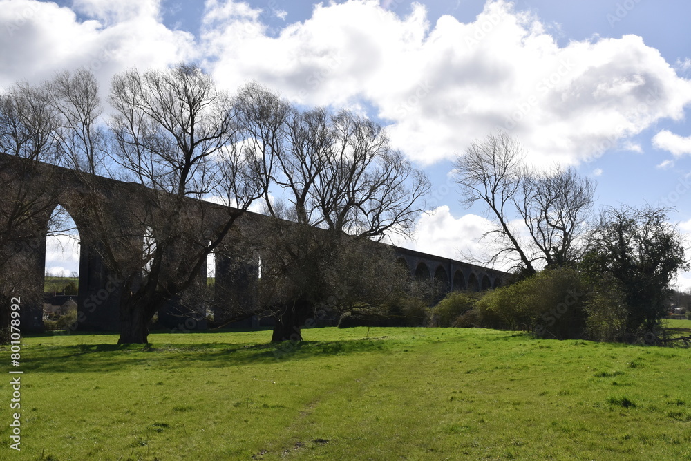 the arches of the harringworth viaduct (or welland viaduct) one of the ...