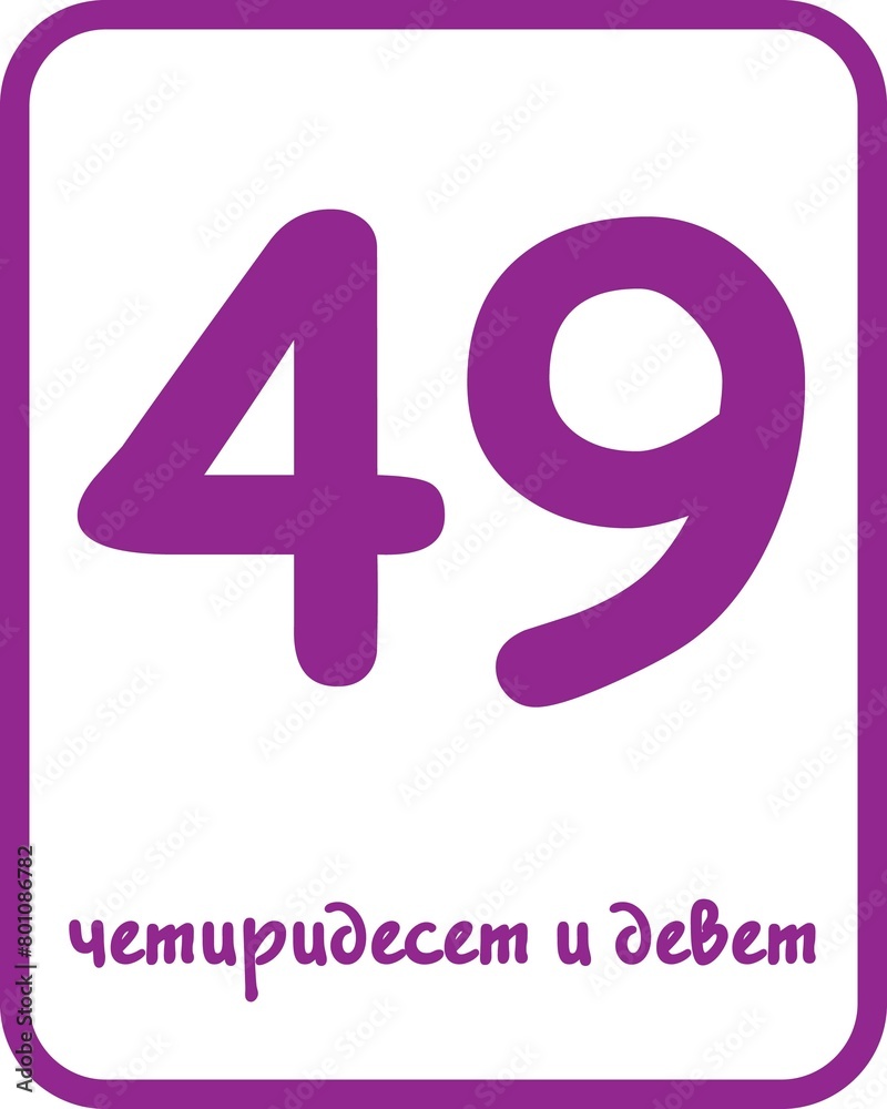 Flashcard Numbers for Kids Flashcard for homeschool, Kindergarten and ...