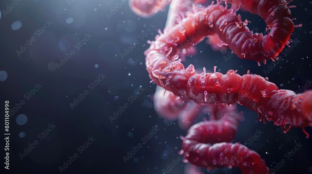 Spotlight on haustra, taenia coli in a realistic 3D colon render to ...