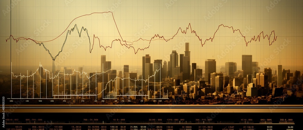 Vintage style stock chart with sepia tones and oldfashioned fonts ...