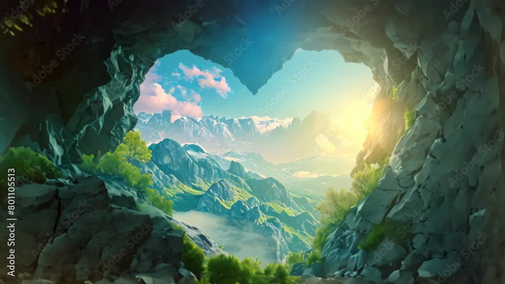 Vidéo Stock Discover the awe-inspiring beauty of a cave featuring a ...