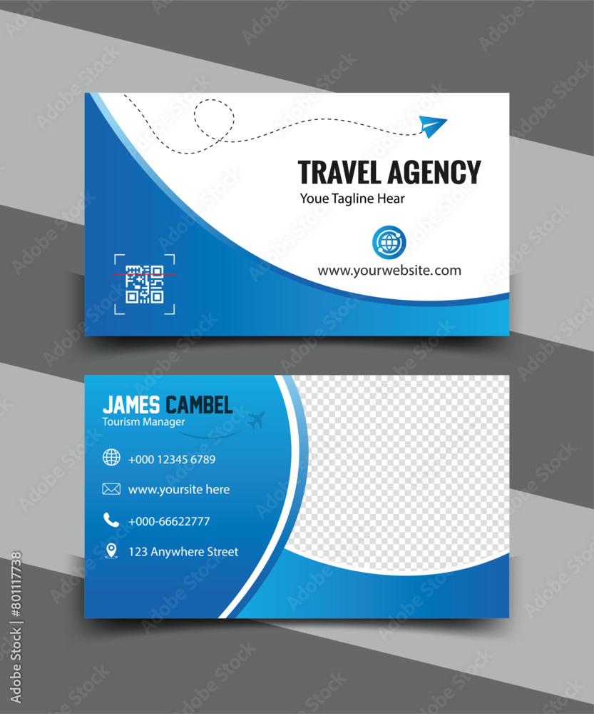 Travel Agency business card design. Travel Agency Tour Guide Business ...