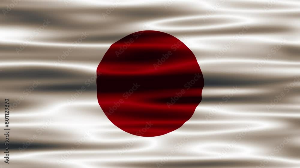 Japan national flag. A beautiful view of Japan flag video. 3d flag ...