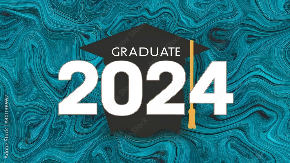 Graduate of 2024: Abstract Graduation Celebration Background Stock ...