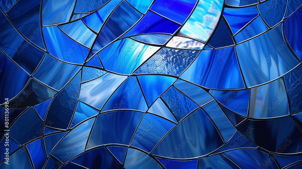 Beautiful amazing blue glass background. Blue mosaic stained glass ...