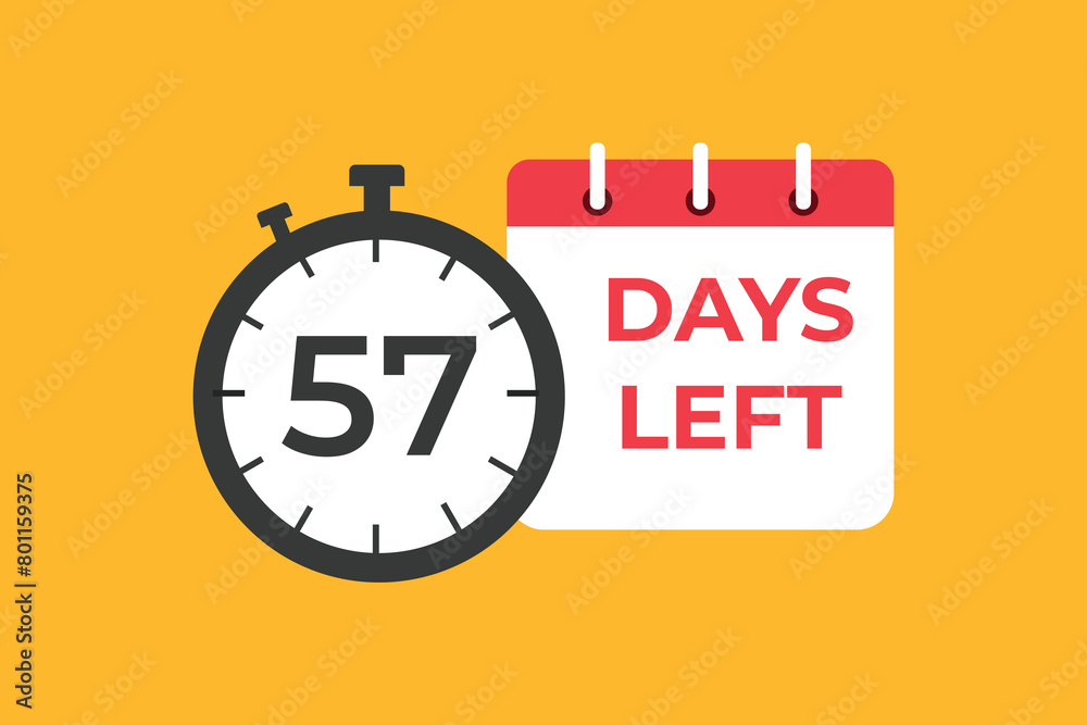 57 days to go countdown template. 57 day Countdown left days banner ...