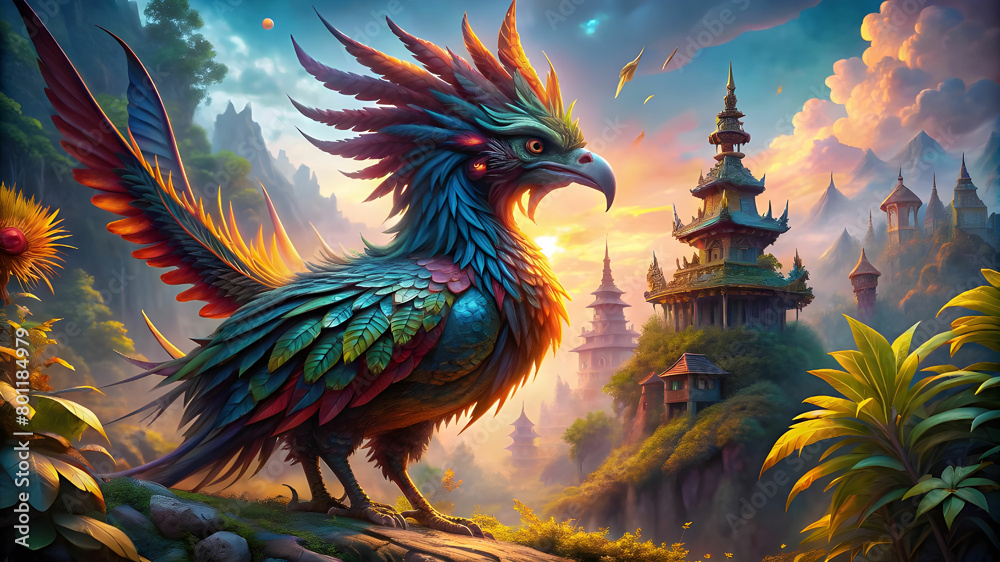 Cockatrice, detailed matte painting, deep color, fantastical, intricate ...