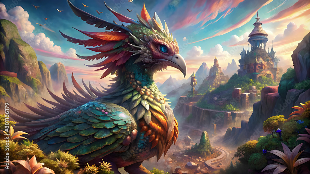 Cockatrice, detailed matte painting, deep color, fantastical, intricate ...