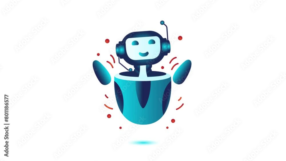 Chatbot Splash Screen animated video, Bot Celebration or Festive ...