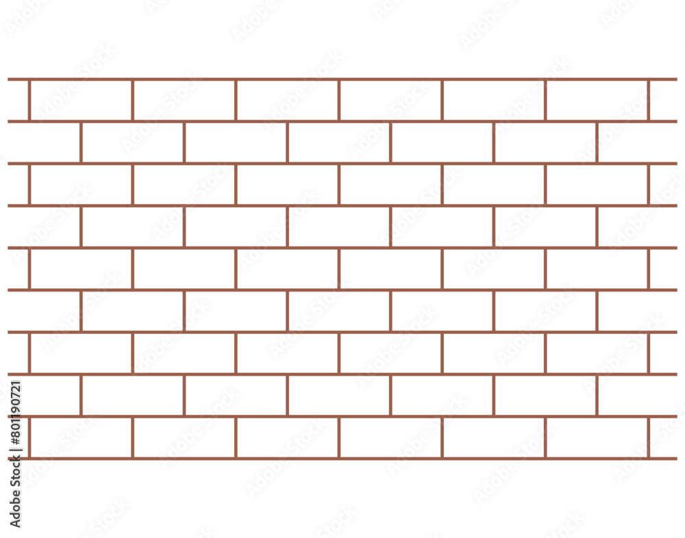Brick wall background vector illustration, brickwork of construction ...