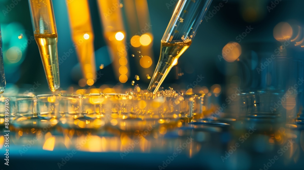 Artistic close-up of enzyme technology at work, highlighting the ...