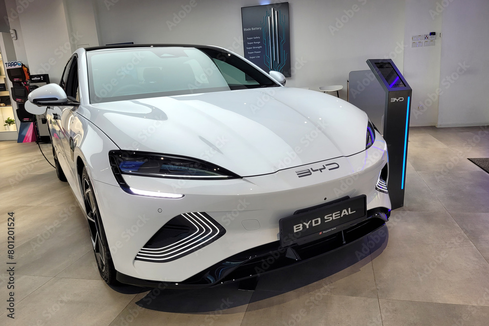PENANG, MALAYSIA - 30 APR 2024: Inside a showroom, there's an interior ...