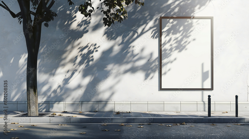 Authentic Urban Scene: Vibrant Street Poster Mockup Highlighting a ...