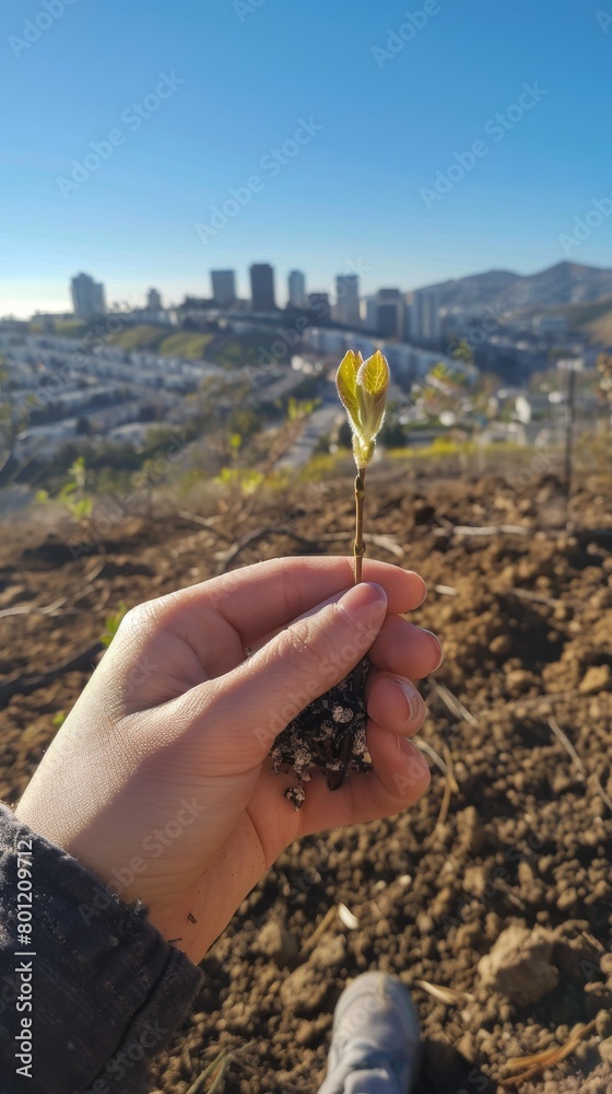 Planting spruce tree Gardener mulching with pine bark juniper plants in ...