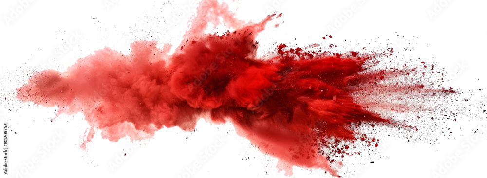 Red smoke plume isolated on transparent background. Stock Illustration ...