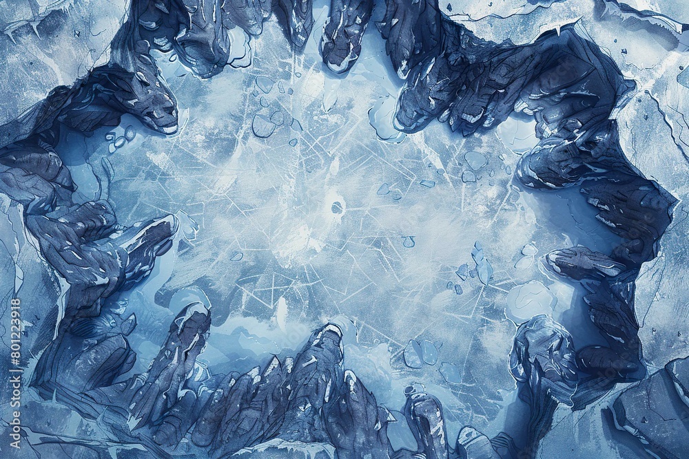 DnD Battlemap Ice Cavern Battlemap Style Déjà-80rréalis.jpg Stock ...