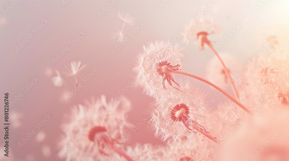Dandelion fluff background for aesthetic minimalism style background ...