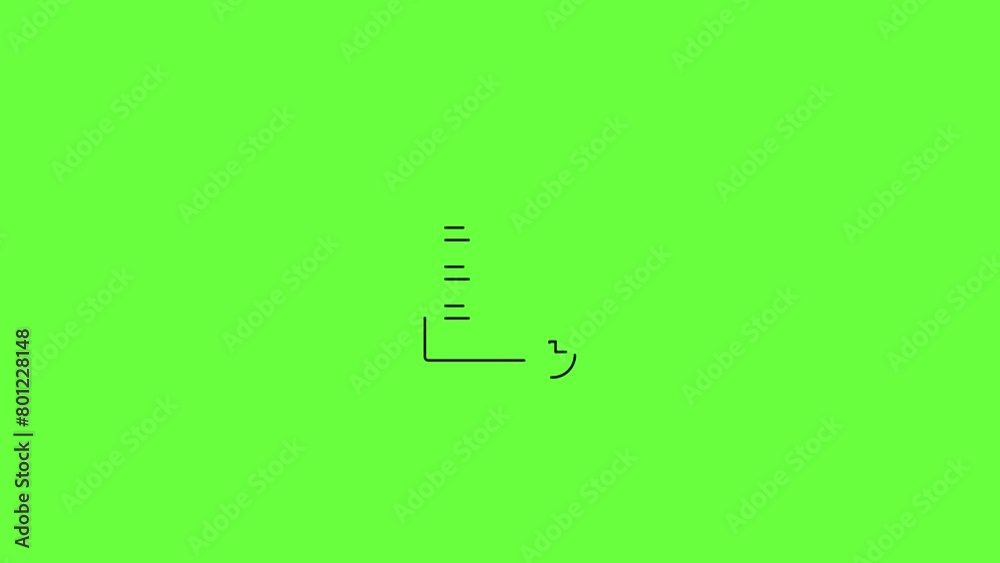 Medical Form outline Icon Animation on Greenscreen background. medical ...