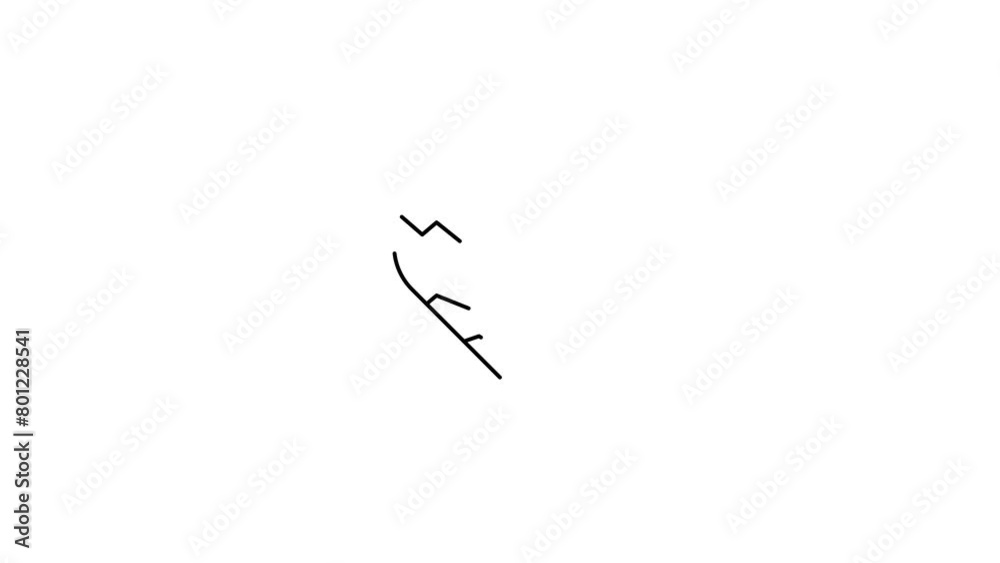 outline Broken heart or divorce icon animation on white background ...