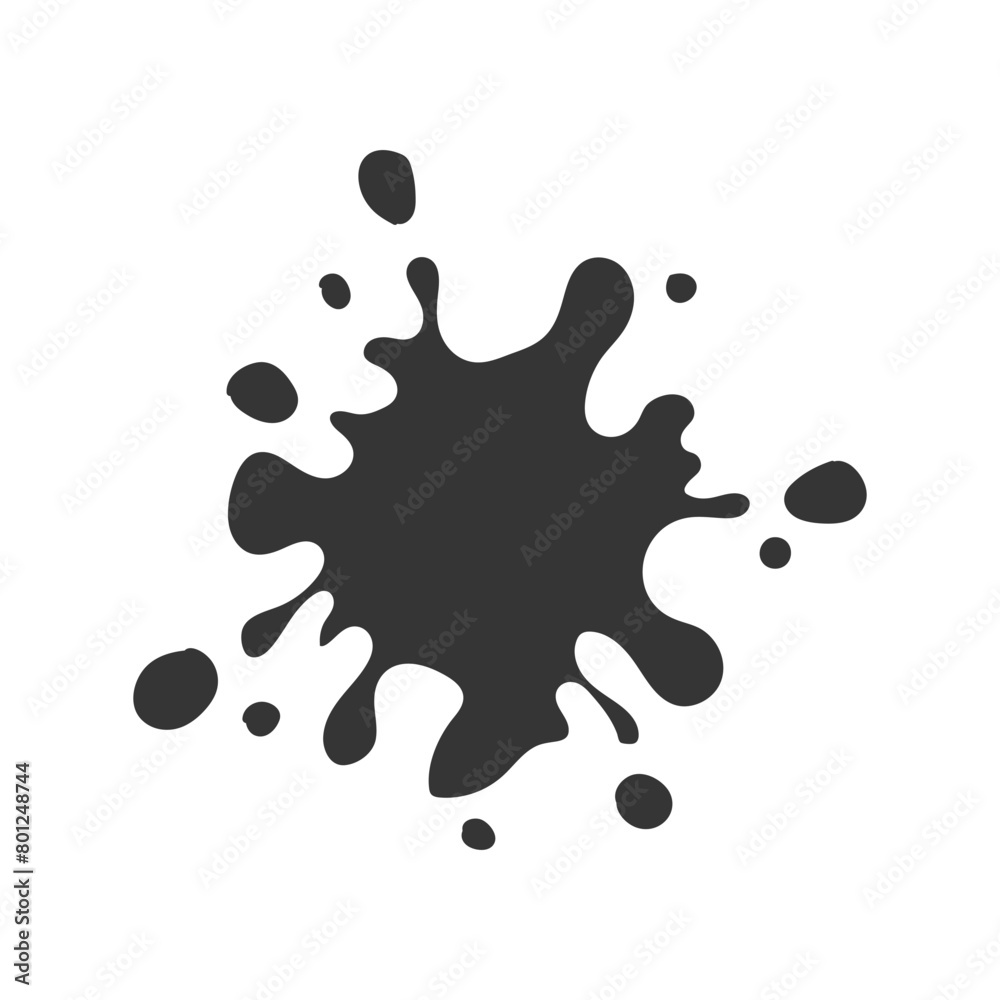 Stain Icon Silhouette Illustration. Splash Vector Graphic Pictogram ...