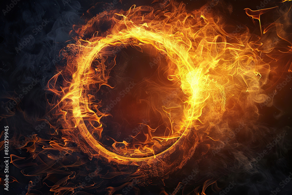 Generative ai on theme of scary huge hurricane fire tornado ...