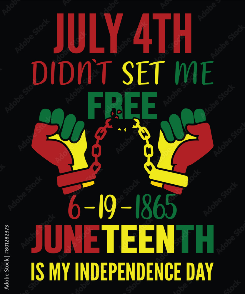 July 4th Didn`t Set Me Free 06-19-1865 Juneteenth In My Independence ...