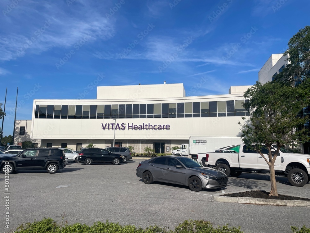 VITAS healthcare building and parking lot front view Stock Photo ...