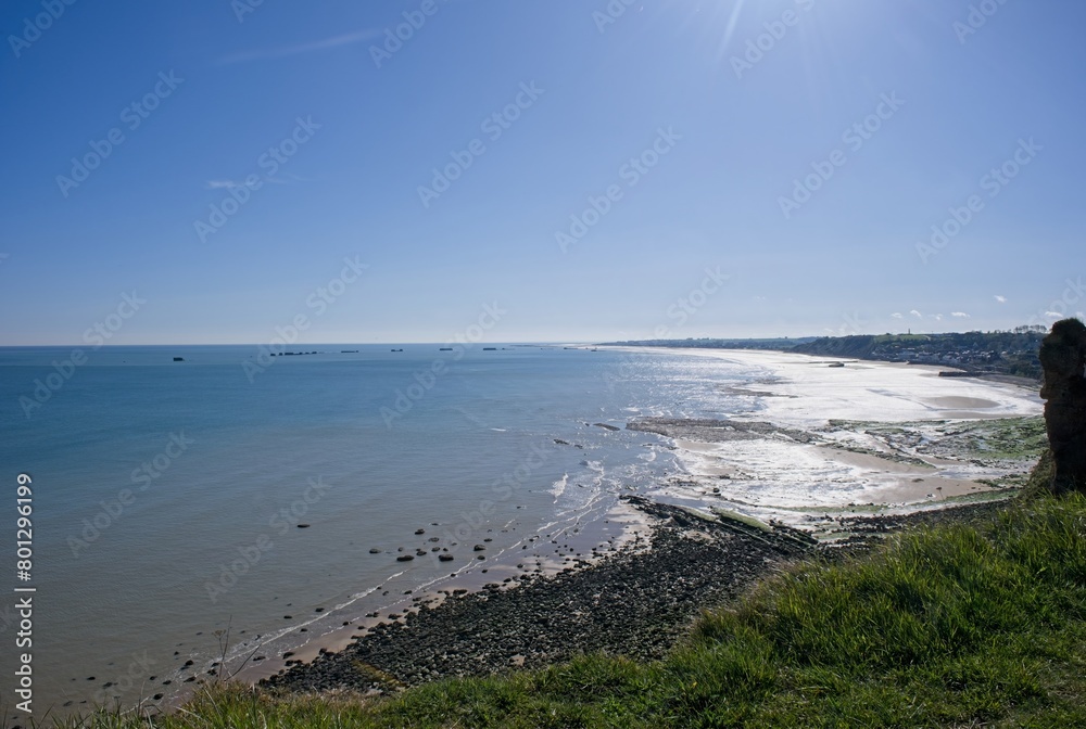 Tracy-sur-Mer, France - Apr 29, 2024: What remain of Arromanches ...