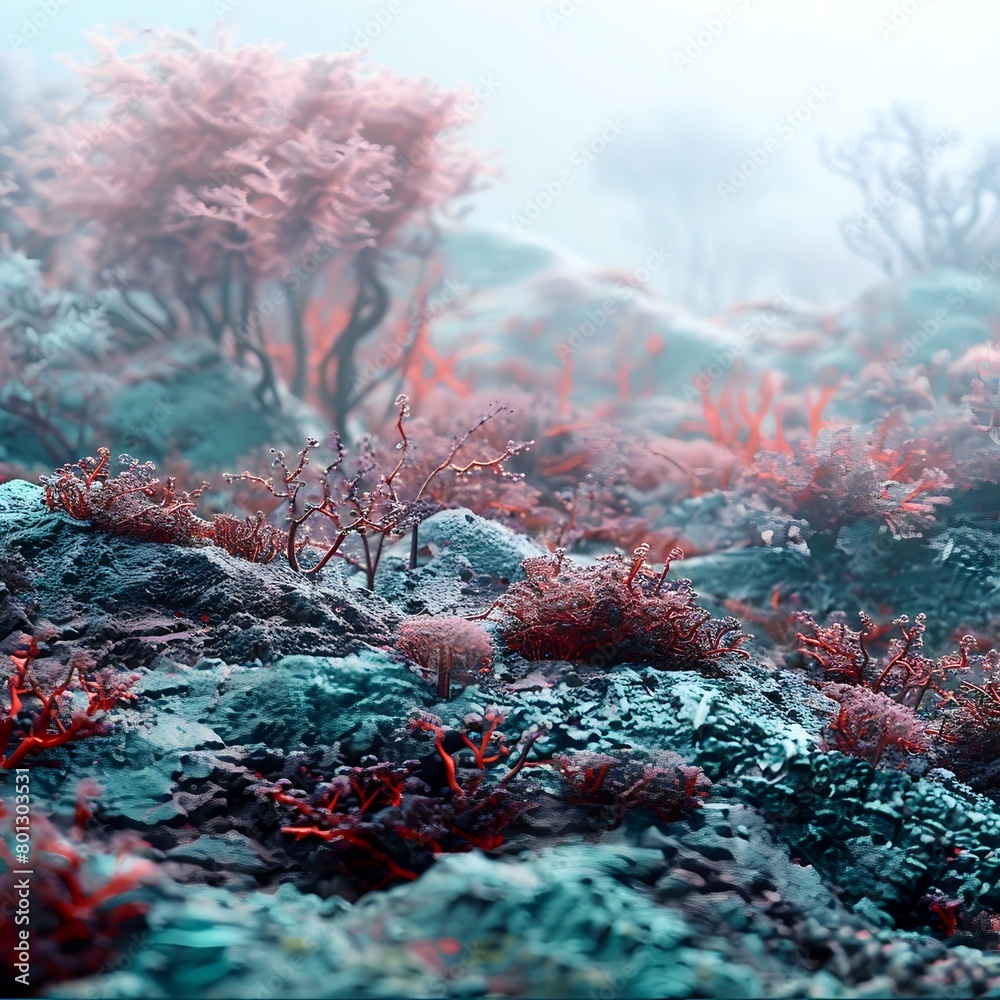 Red coral reefs underwater Stock Photo | Adobe Stock