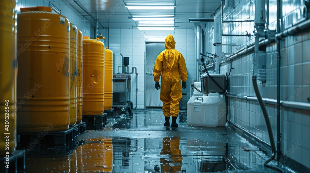 Decontamination Area: A real photo shot of a designated decontamination ...