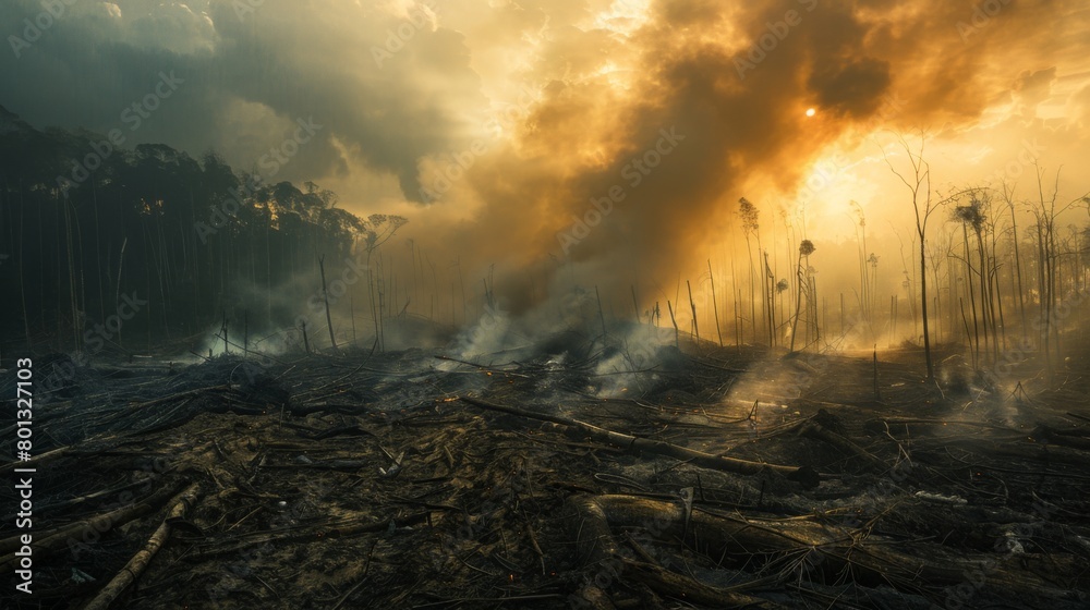 Deforestation: A real photo depicting the destruction of forests ...
